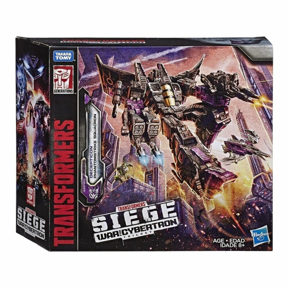Трансформеры игрушки Hasbro Transformers Siege War For Cybertron Trilogy WFC-S27 Decepticon Phantomstrike Squadron 170mm+40mm*3