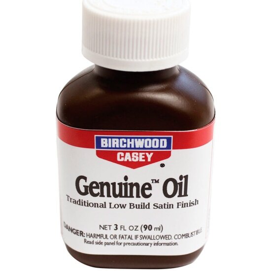 Финишное покрытие для деревянных изделий Birchwood Casey Genuine Oil, натуральный состав, сатин, 90мл