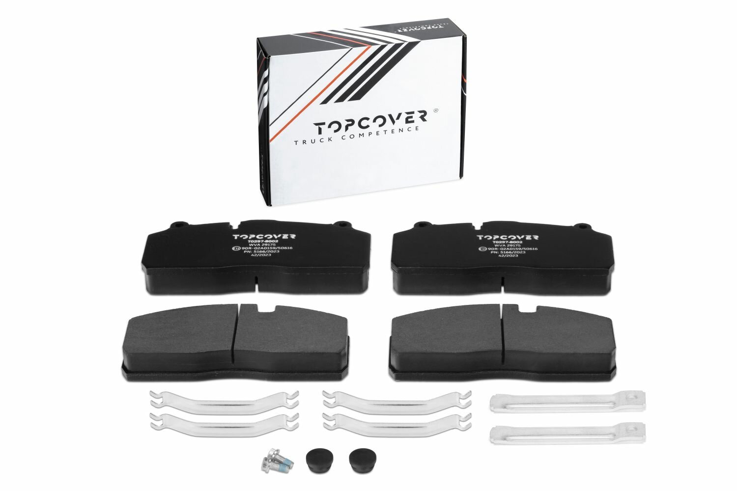 Колодки тормозные задние дисковые комплект, подходит для SAF Holland SKRS Saf Skrs, T02978002, TOPCOVER