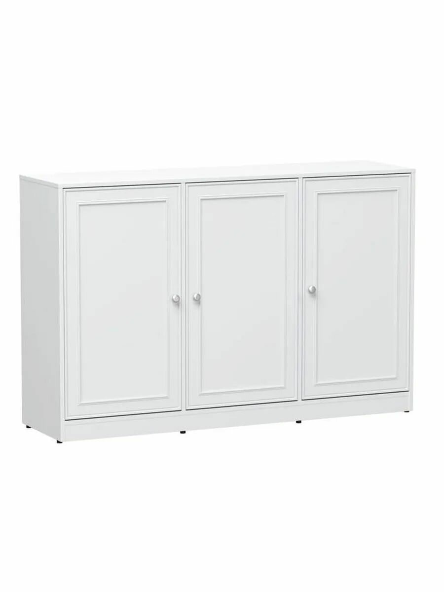 Комод для одежды и хранения вещей Люсиль широкий, с полками, 147х40.1х95.8 см, Белый арктик