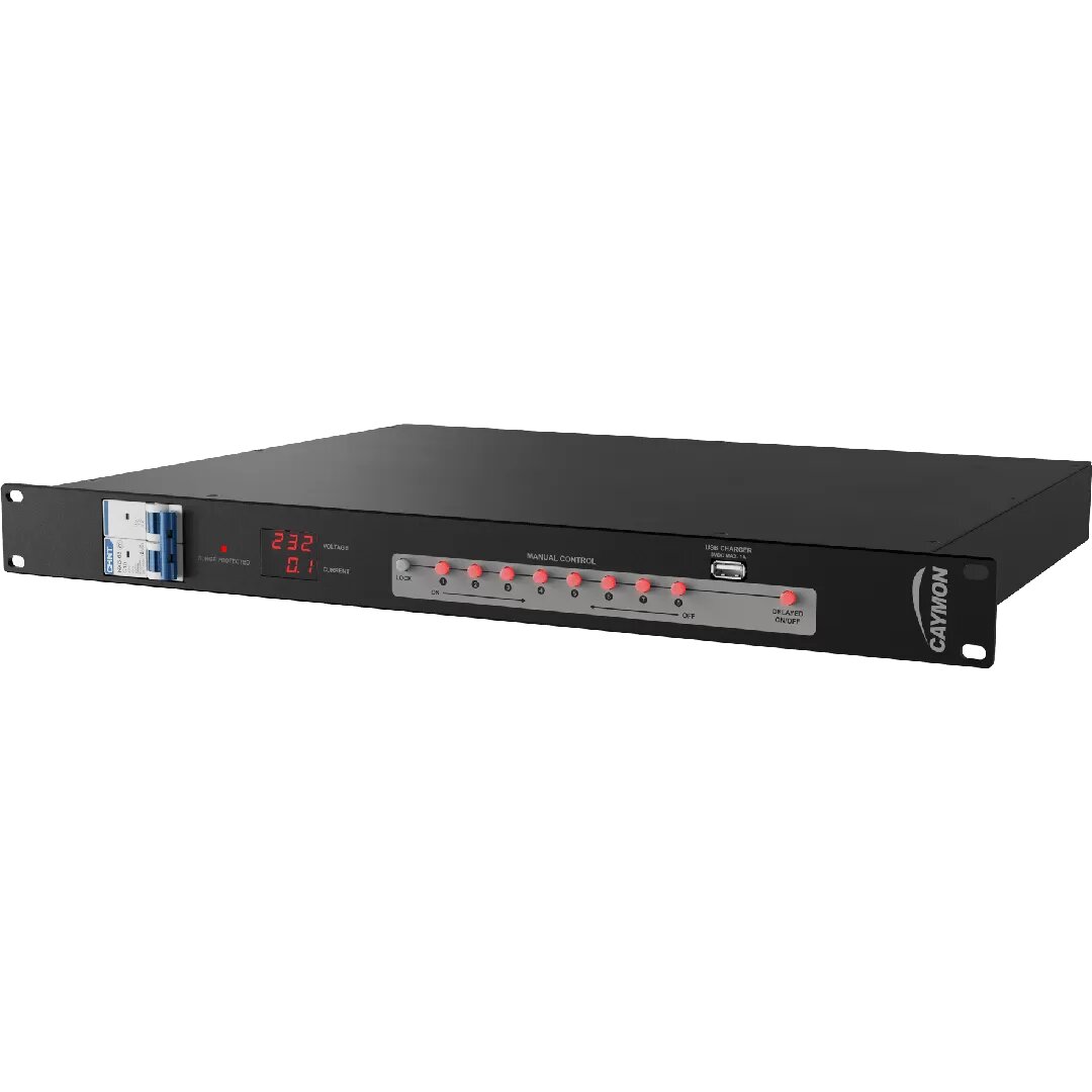Управляемый дистрибьютор питания 220В с выходами 8 x IEC C13. ЦБ-ЦБ013198 Управляемый дистрибьютор питания 220В с выходами 8 x IEC C13.