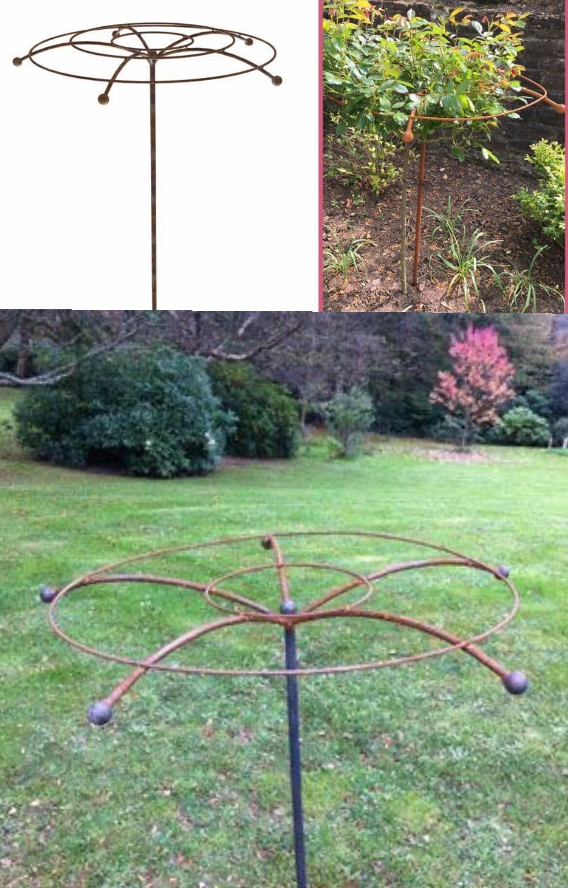 Опора для штамбовых роз и цветов высота 1,2м без покраски