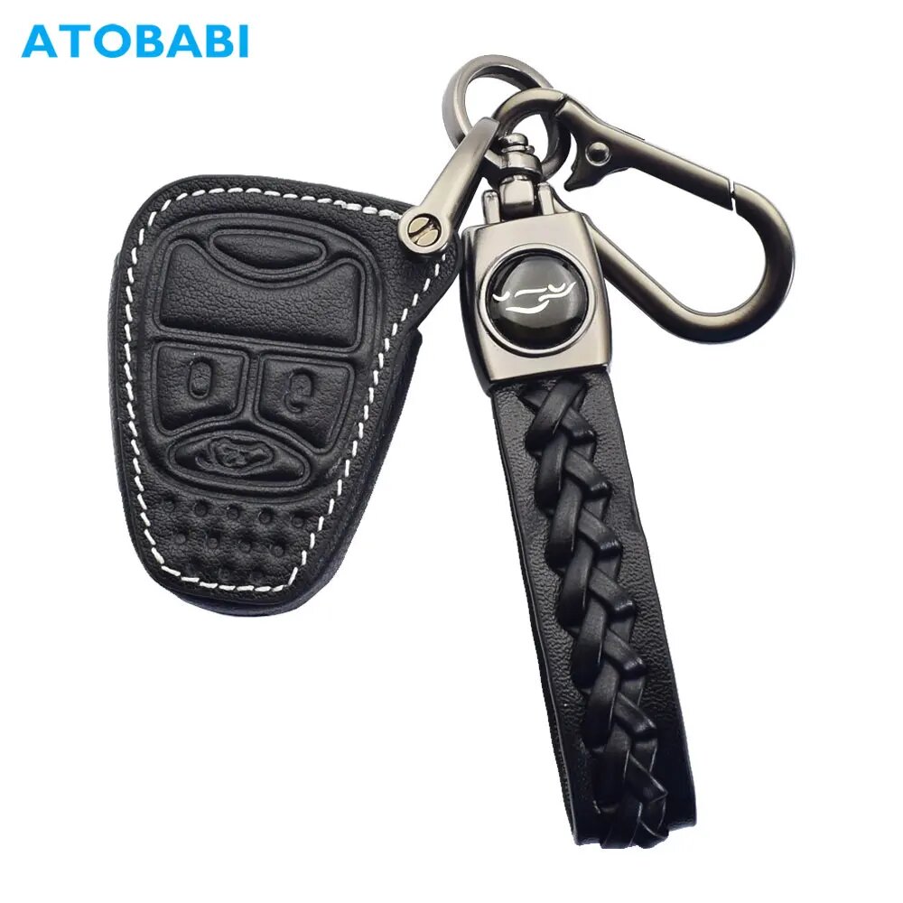Кожаные чехлы для автомобильных ключей для Jeep Grand Cherokee, Liberty Commander, Compass, Patriot, Wrangler, Chrysler 200, 300, Dodge Ram, пикап