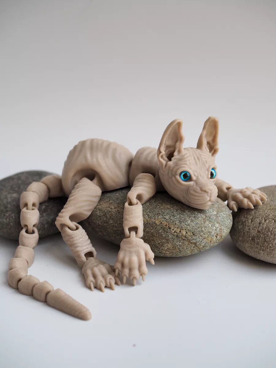 Кот сфинкс 3д игрушка подвижная Антистресс