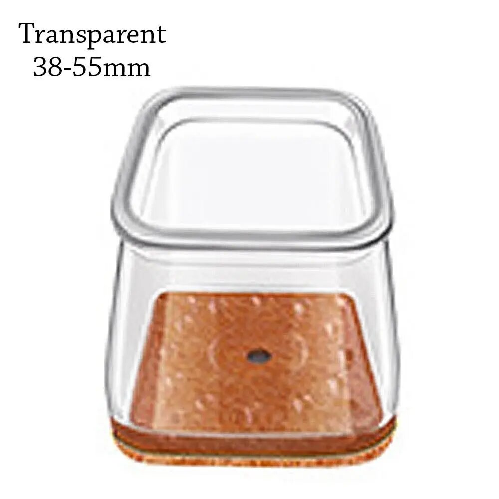 Новые силиконовые фетровые чехлы для ножек стула, квадратные, уменьшающие шум, чехол для ног стола, утолщенный чехол для ножек мебели для дивана Transparent-38-55mm