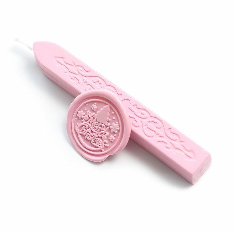 Сургуч с фитилем (1шт) розовый цвет. Палочка сургучная для печати, воск для рукоделия