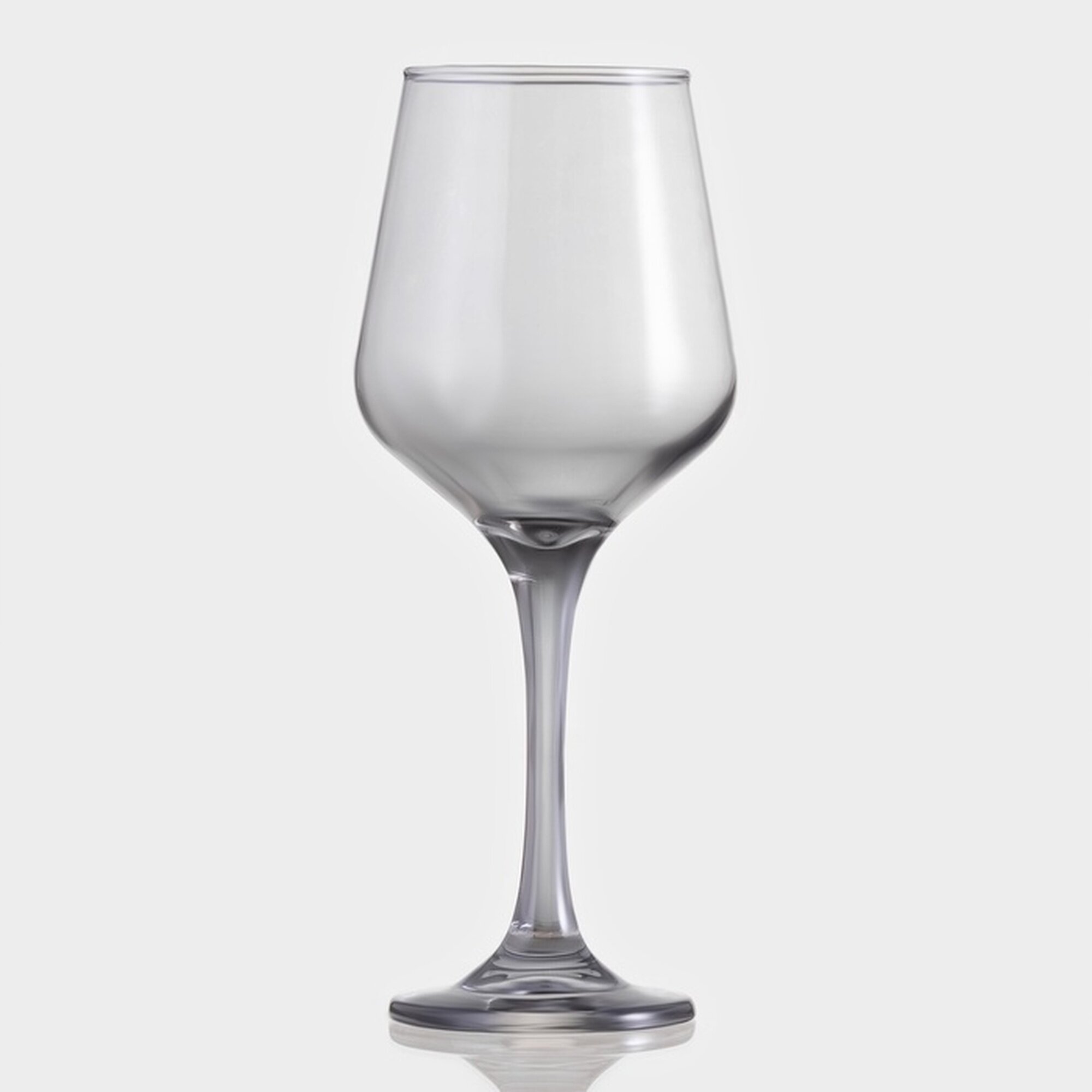 Бокал стеклянный для вина «Кьянти», 400 мл, 8,5×22 см, цвет серый