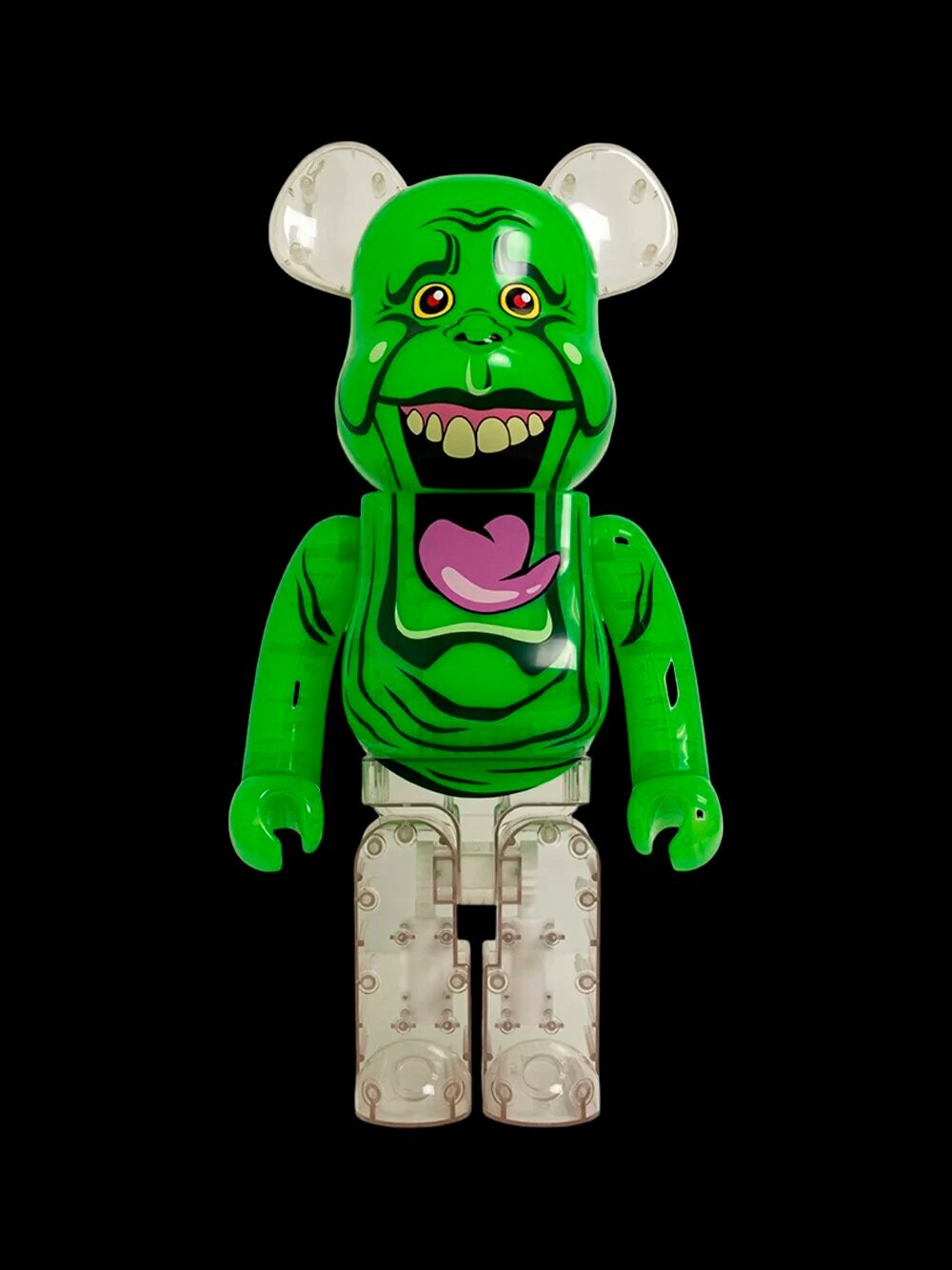 Коллекционная оригинальная фигура Bearbrick Slimer Ghostbusters 1000% / 70 см высота / ABS пластик / Medicom Toy