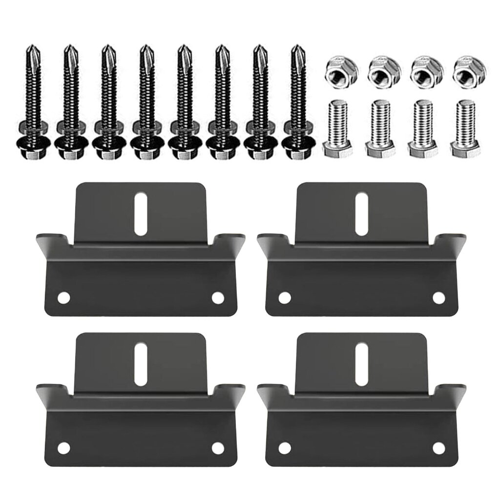 Кронштейны для установки солнечных панелей Алюминиевые Z-образные Кронштейны Комплект Креплений для Солнечных панелей для Крыш и стен прицепов Простая Установка
