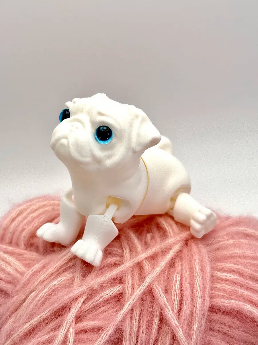 Фигурка подвижная Home&Misc "Собака мопс", 3D антистресс, пластик, длина 6 см