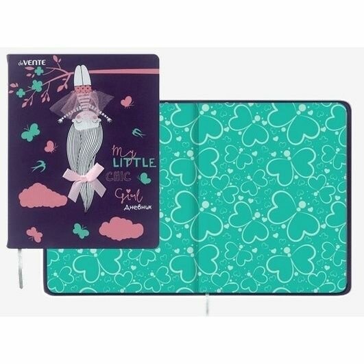 Дневник deVENTE универсальный твердая обложка кожзам, Chic Girl 80 г/м2 (2020250)