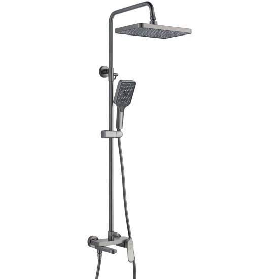 Душевая система Shevanik S4536T, оружейная сталь