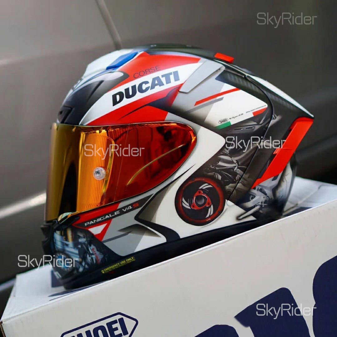SHOEI X14 X-14 DUCATI PANIGALE V4S Полнолицевой мотоциклетный шлем для уличного велосипеда