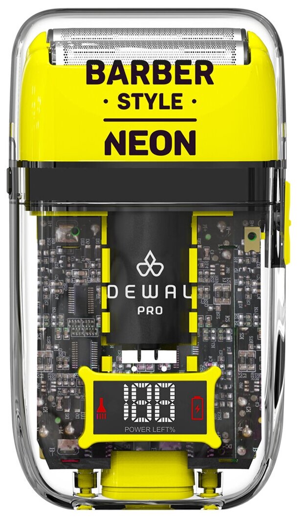 Шейвер для проработки контуров и бороды DEWAL PRO BARBER STYLE NEON YELLOW 03-082 желтый