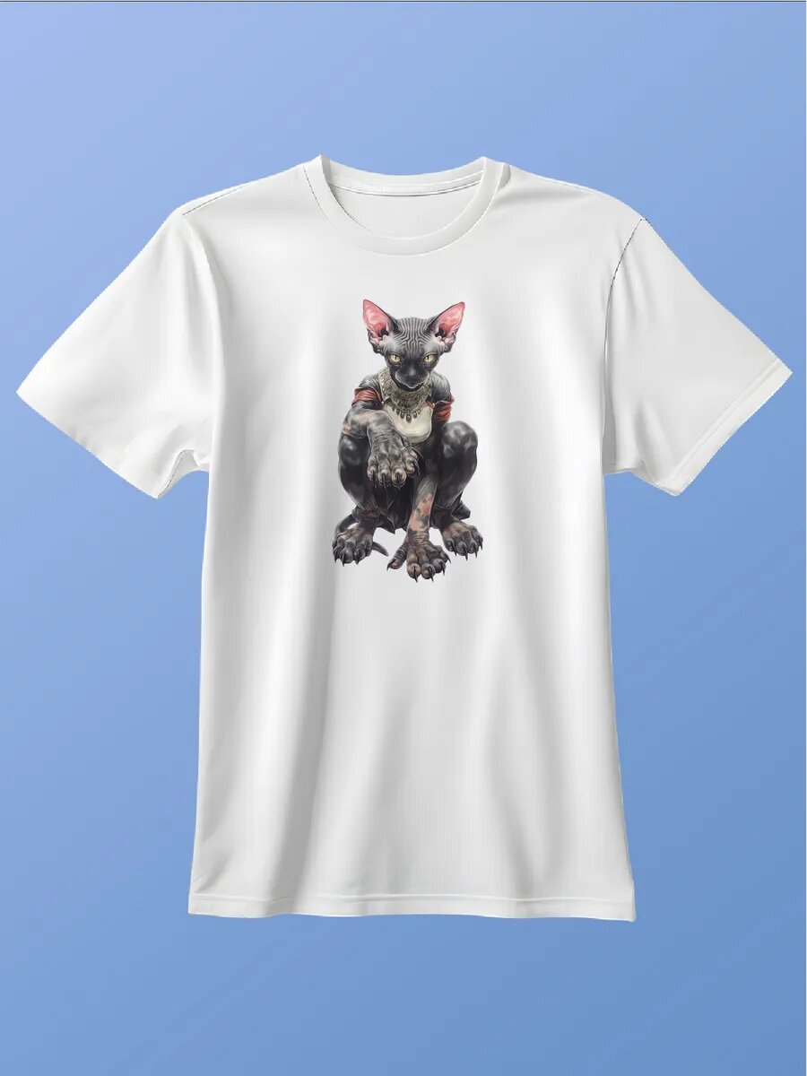 Футболка сфинкс кот с тату