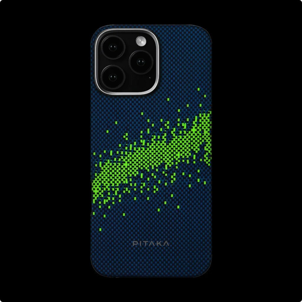 Светящийся чехол Pitaka StarPeak Luminous Case для iPhone 16 Pro Max , Milky Way Galaxy, кевлар (арамид)