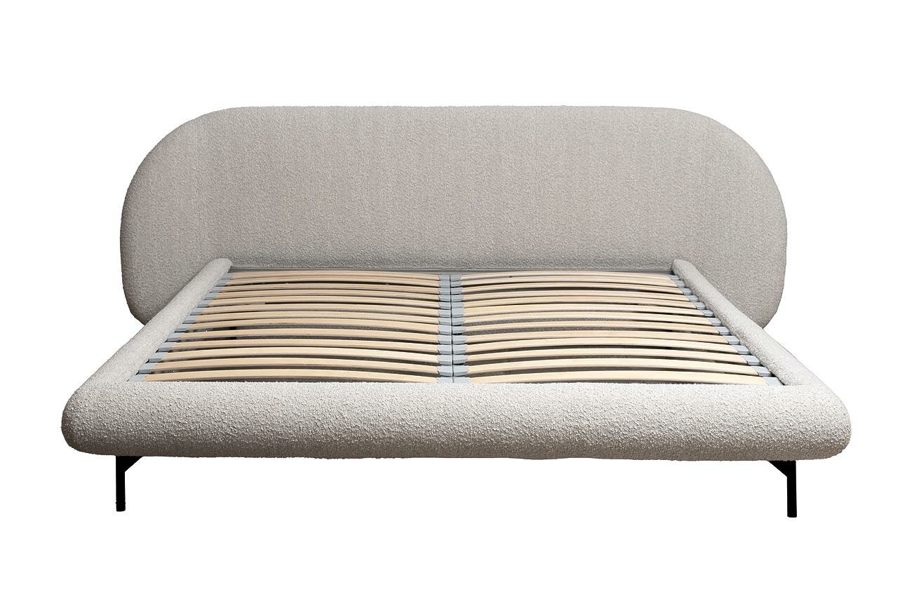 Кровать Garda Decor Кровать Сицилия(Sicilia) без мех, букле бежевая Orso-BEG 240*220*87см арт. Sicilia-160-Orso BEG