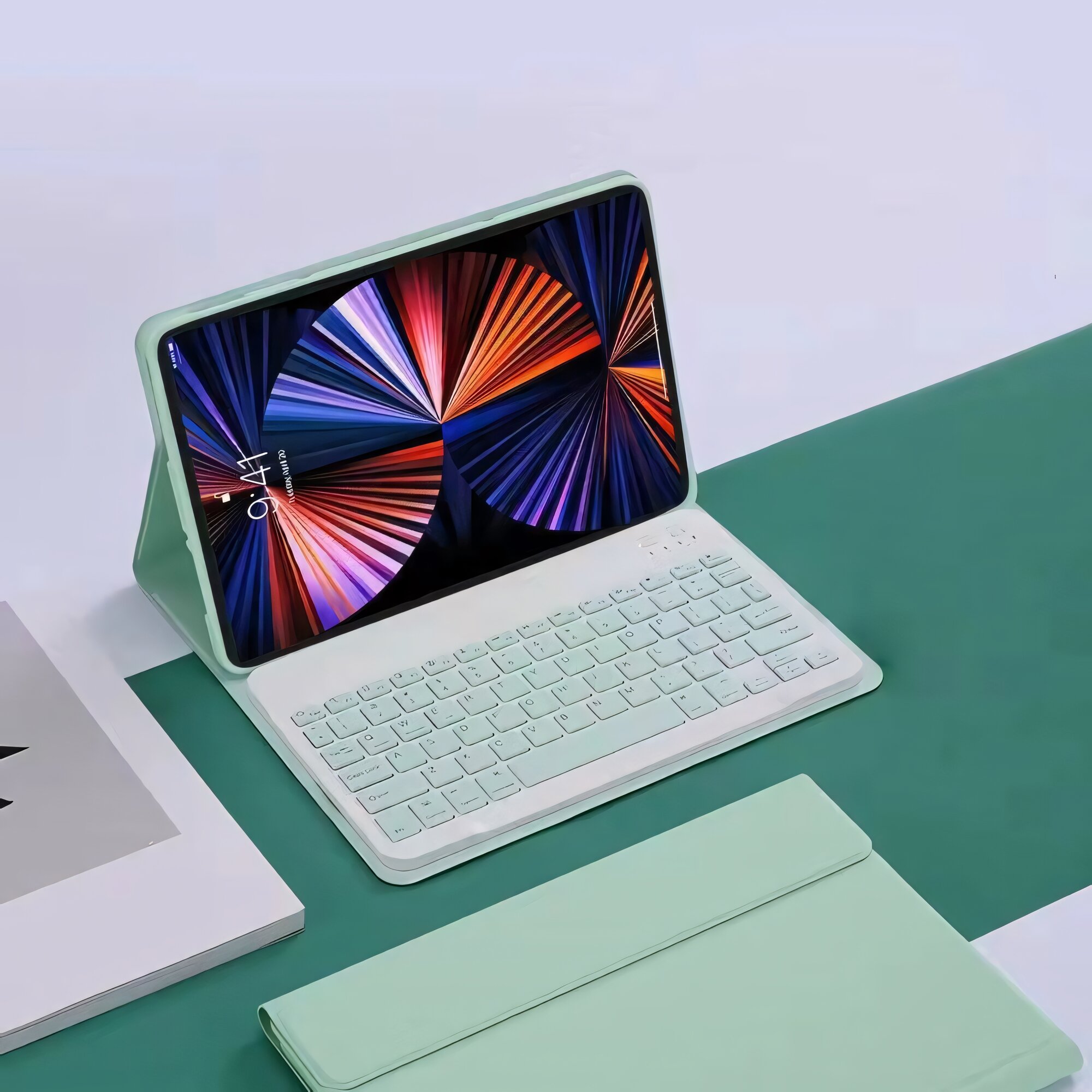Чехол-книжка с клавиатурой для iPad Air (2024) 11", цвет зеленый
