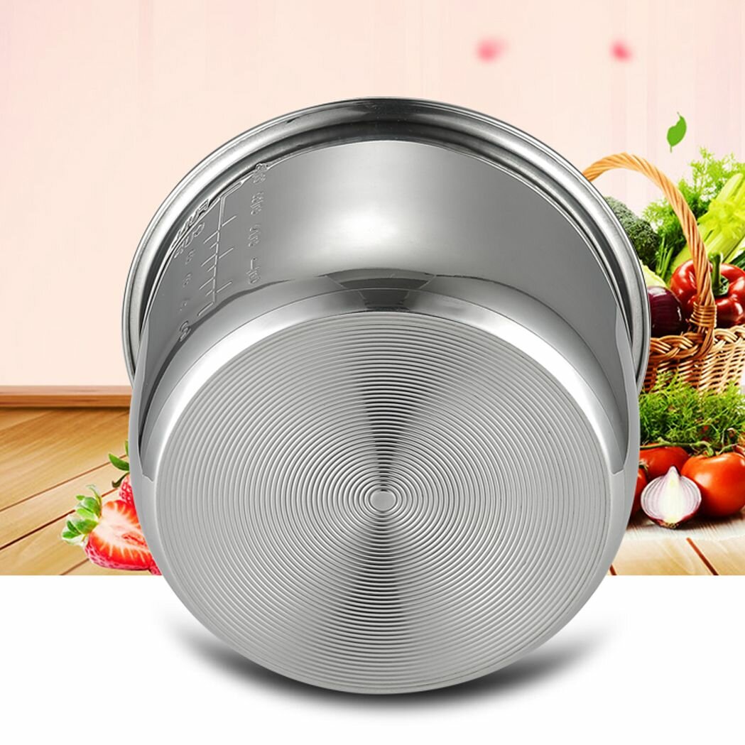 Чаша для мультиварки универсальная 5 литров, высота 140 MM, Без покрытия, материал из пищевой нержавеющей стали марки 304