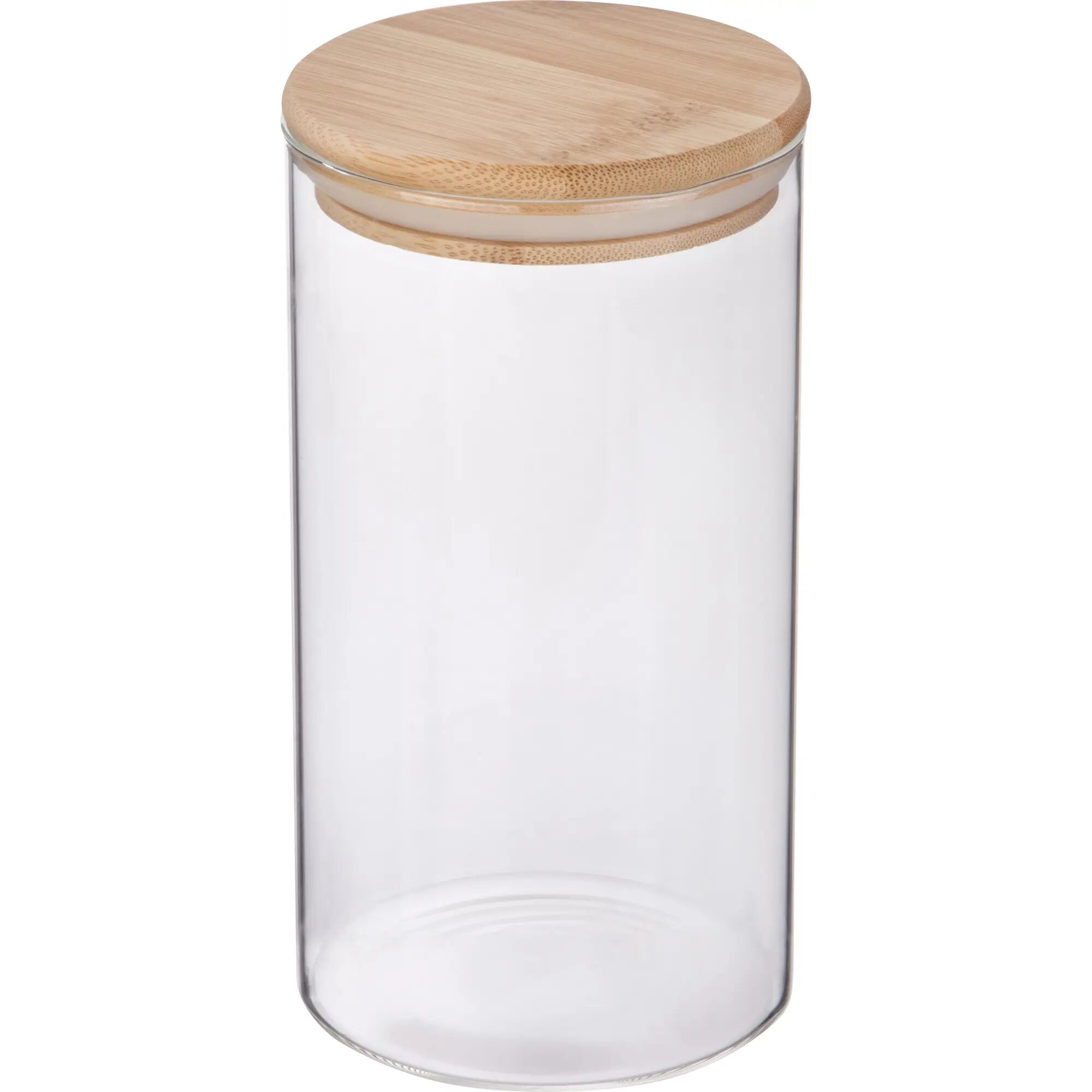 Mallony Bambu банка для сыпучих продуктов 1.3 л стеклянная прозрачная цвет прозрачный
