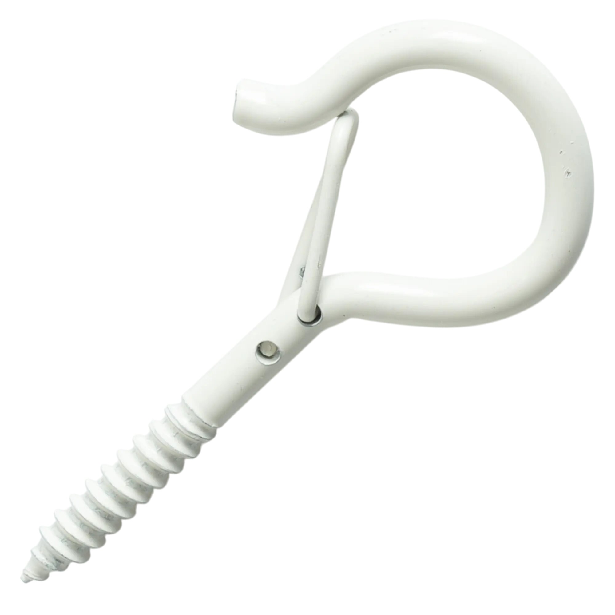 Шуруп-крюки и карабины 4x28 мм RAL9003 набор из 6 шт крепёж для подвешивания