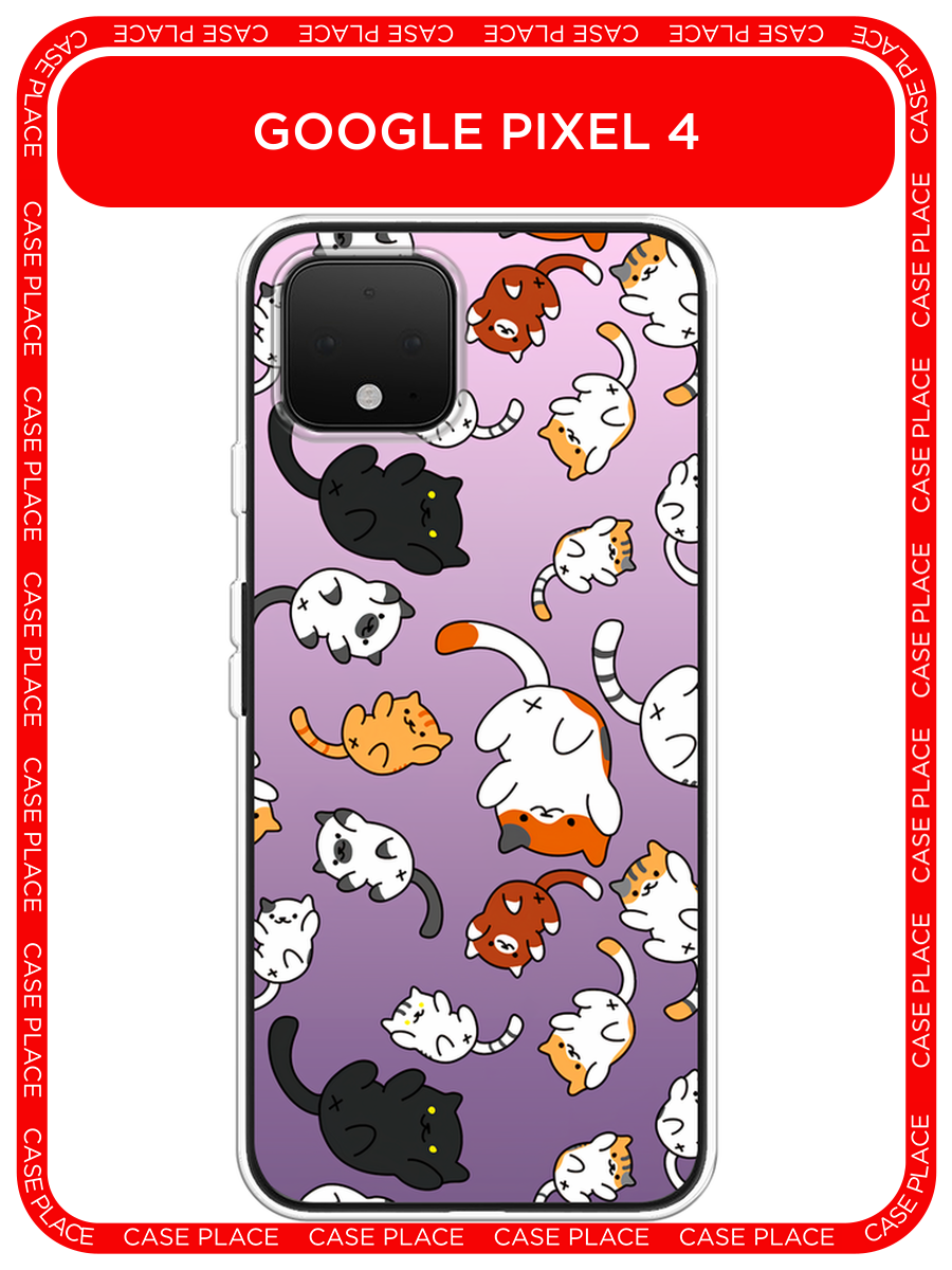 Чехол на Google Pixel 4 / Гугл Пиксель 4 с принтом Котопад