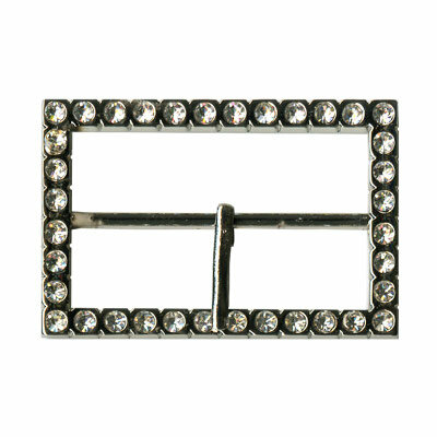 GB 1194-GH57 Micron пряжка со стразами 40x60 мм №04 под никель для украшения одежды и сумок