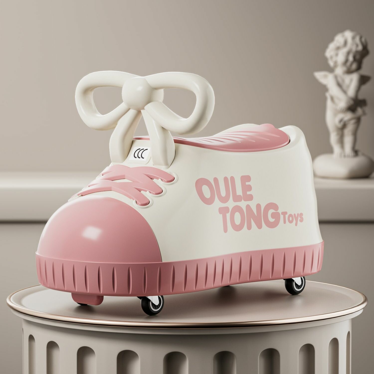 Беговел, 4 колеса, литые, пластик, для детей 3-5 лет, розовый