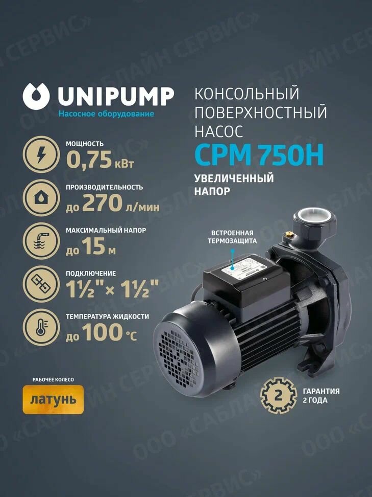 Консольный поверхностный насос CPM-750H