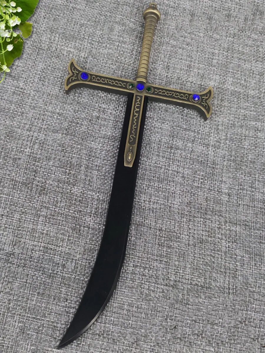 Японский меч Кокуто Ёра из аниме, Михоук, для косплея, декоративный, коллекционный меч, подвеска на сумку, металл