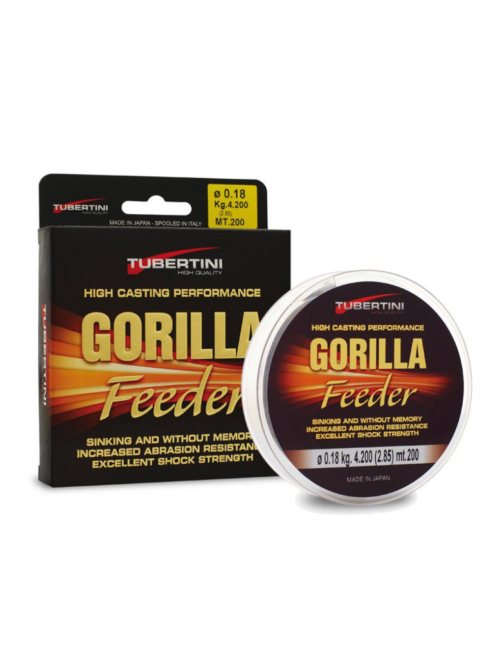 Леска фидерная Tubertini Gorilla Feeder, 200 м, 0,25 мм, 7,8 кг