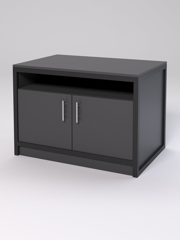 Тумба для оргтехники НТ-340 "стронг" в стиле лофт, Черный. Производитель товара - компания Westcom.