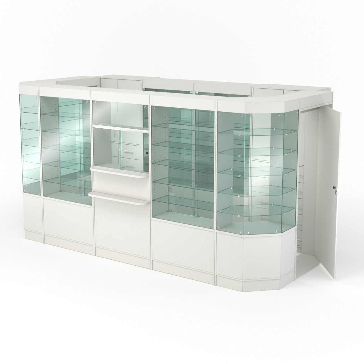 Комплект мебели для Аптек №2, Белый. Производитель товара - компания Westcom.