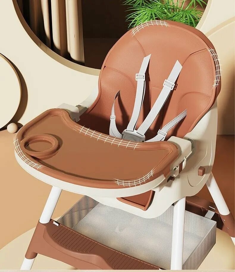 Стульчик для кормления Tatamia, складной, металлический каркас, 1-6 лет