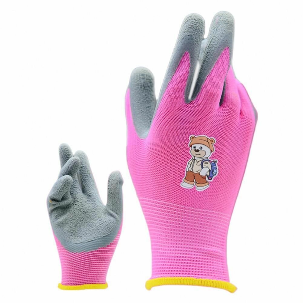 Перчатки рабочие детские, садовые с покрытием из латекса, прорезиненные, хозяйственные, защитные