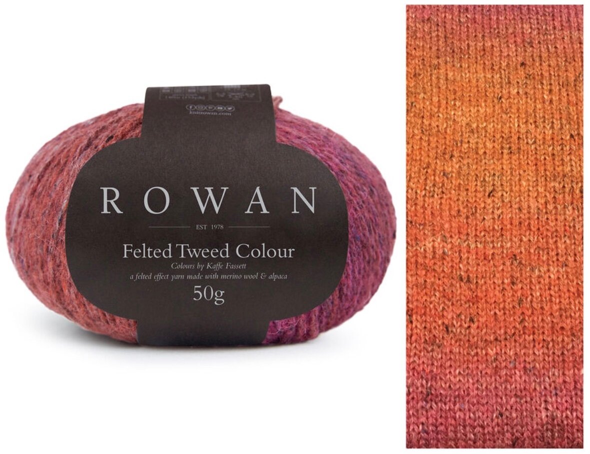 Felted Tweed Colour /Филтед Твид Колор/ пряжа Rowan, 9802243 (022, ripe (спелый), коричневый/розовый)