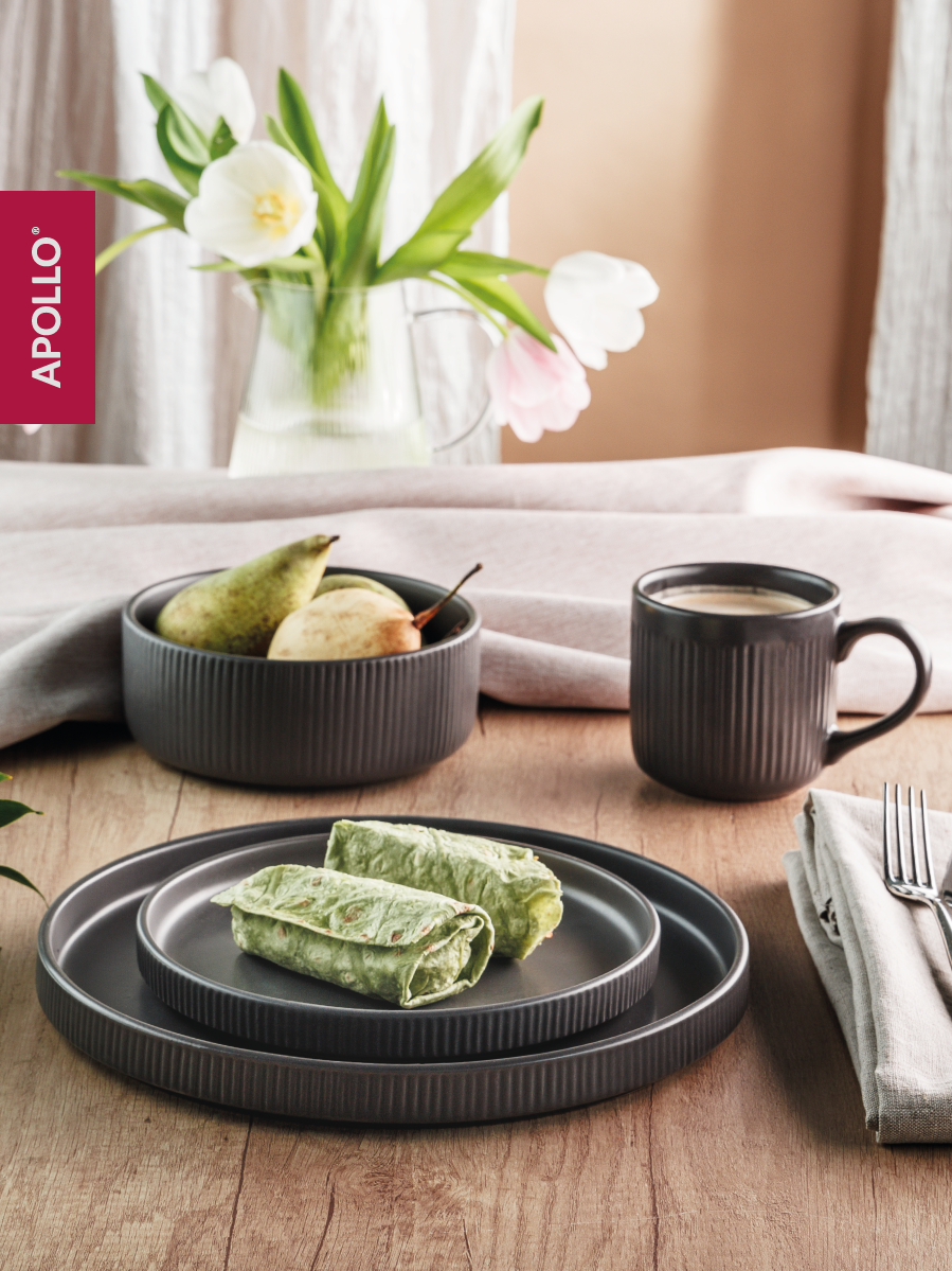 Набор столовой посуды Apollo "Marocco", сервиз столовый на 4 персоны, 16 предметов, темно-зеленый