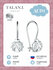 Серьги TALANT, серебро, 925 проба, фианит, , серебристый
