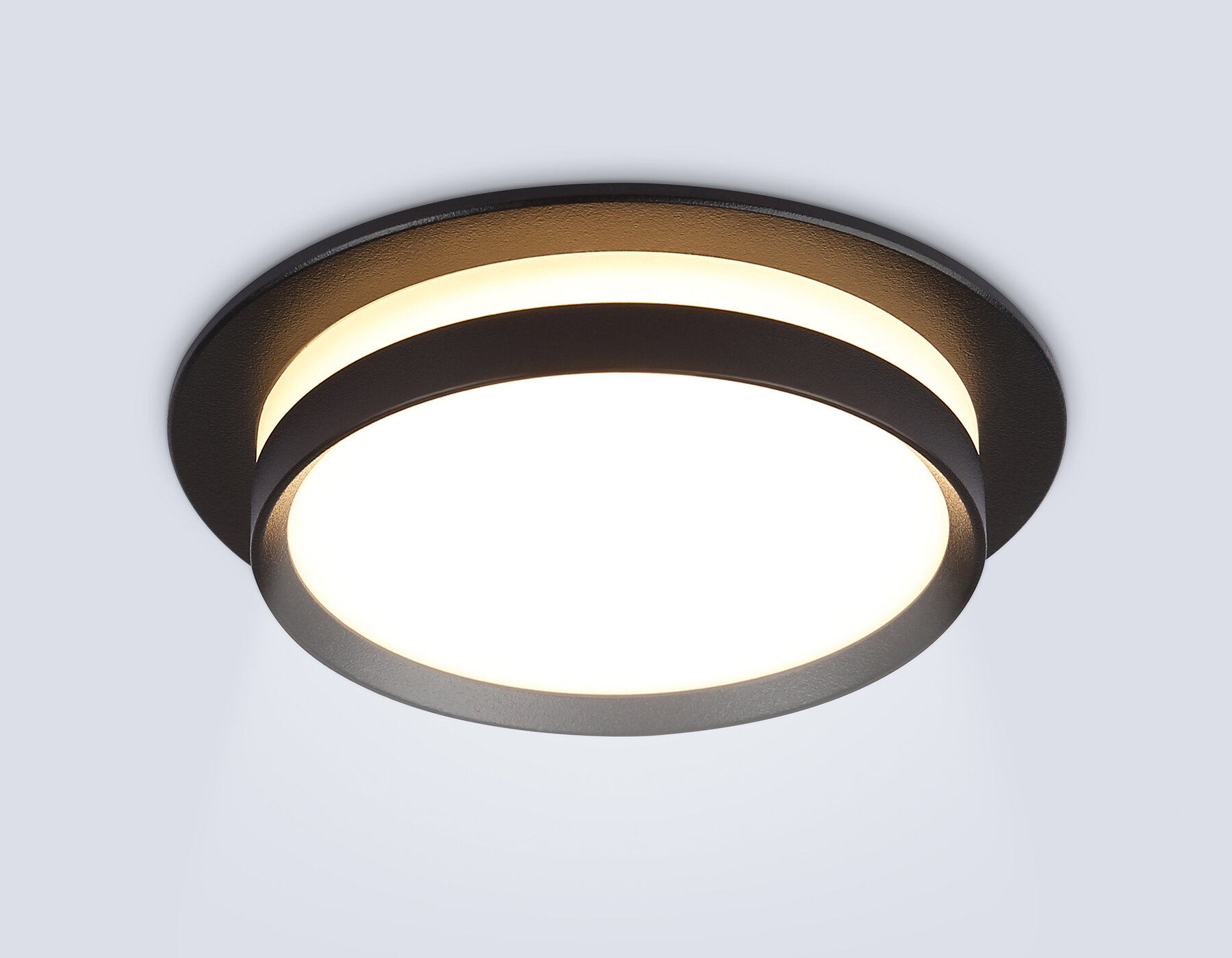 Встраиваемый точечный светильник GX53 max 15W D105*40, черный