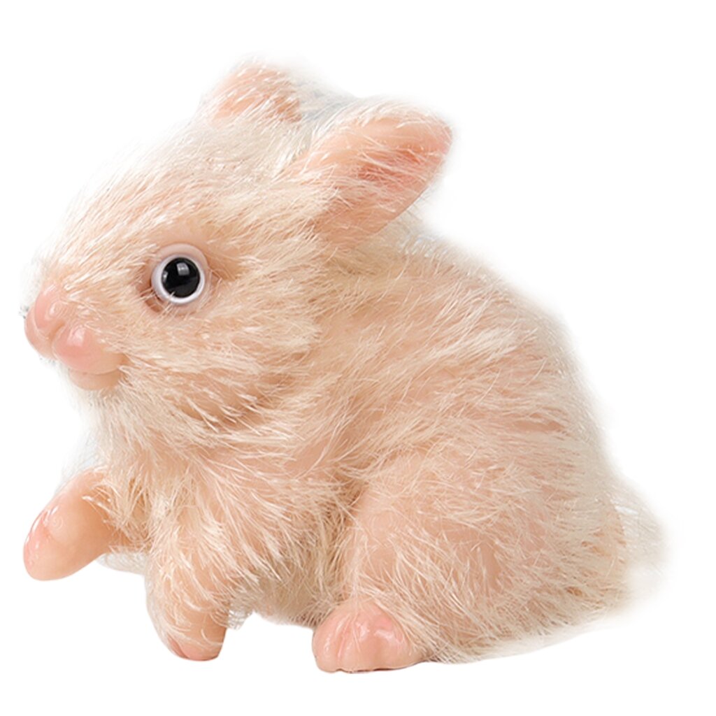 Игрушка-кролик из силикона, имитирующая кролика, для детей, реалистичная кукла-реборн, мягкая фигурка животного, коллекционный подарок.