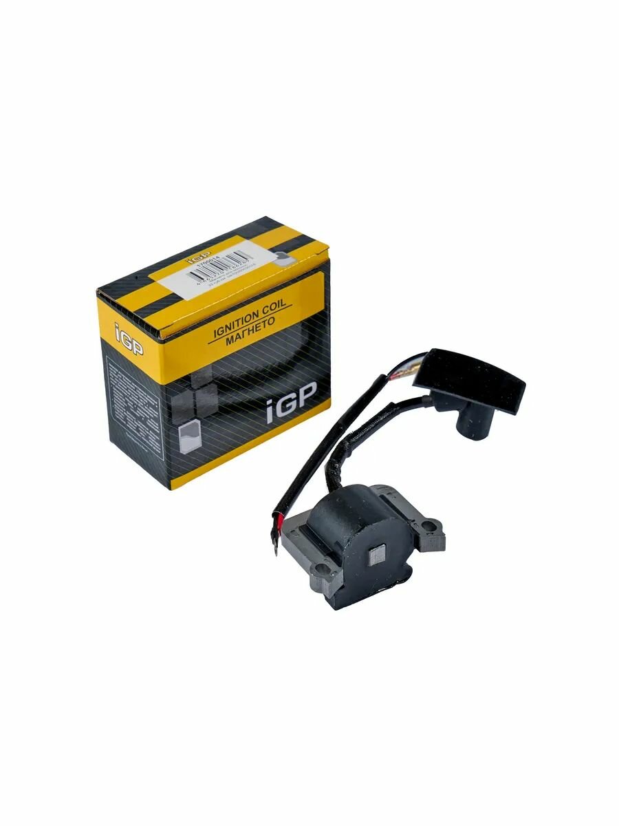 Катушка зажигания (Магнето) для мотокос 33 куб. см (прямоуг. колпачок)