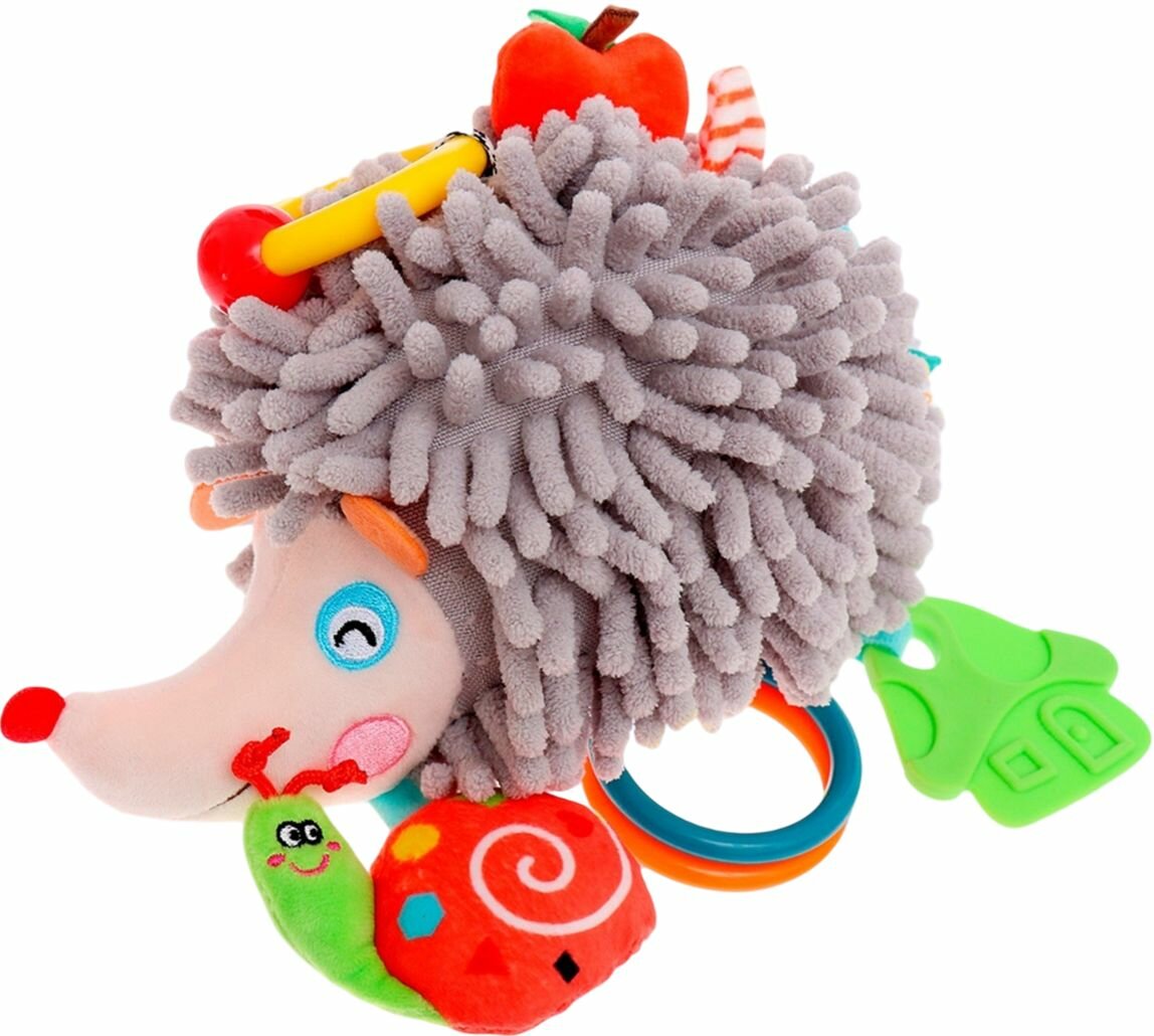 Мягкая развивающая подвесная игрушка "Лесная сказка" с тактильными элементами в детскую кроватку или коляску, подвеска для новорожденных в машину