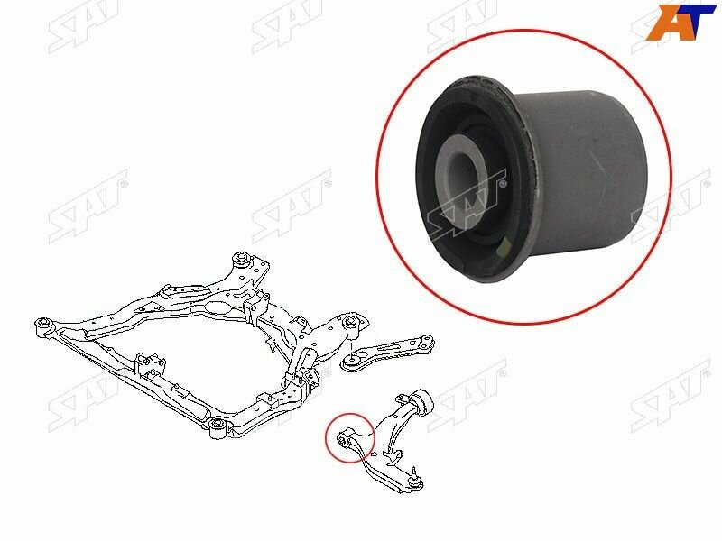 . SAT Сайлентблок переднего рычага передний NISSAN TEANA 03-08/MURANO 02-07/PRESAGE 03-09