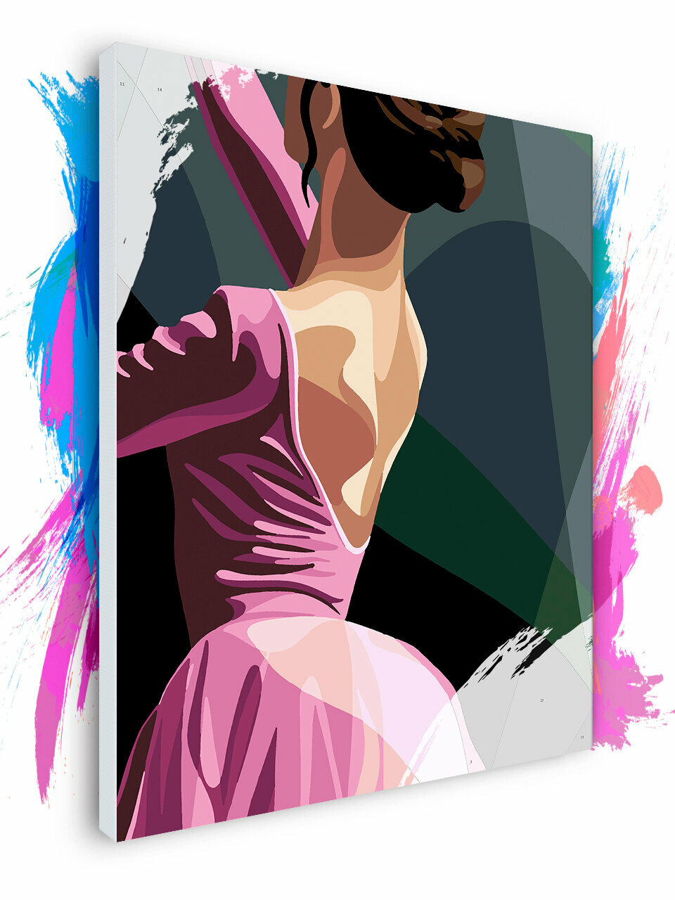 Картина по номерам на холсте Балерина, 30 х 40 см