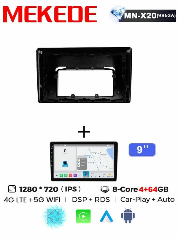 Магнитола 9" Mekede MN X20 Pro 4/64 Gb Opel Zafira B 2005-2014 Astra H 2004-2014 F3 carplay