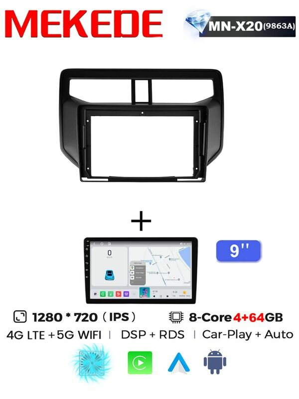 Магнитола 9" Mekede MN X20 Pro 4/64 Gb Toyota Rush 2017-2020 carplay