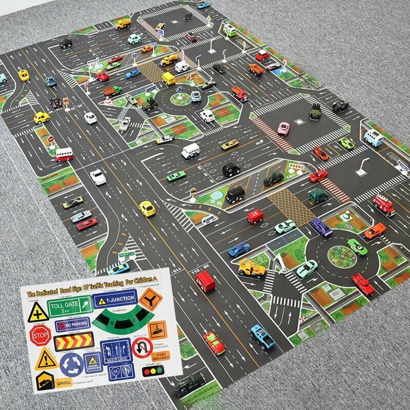 Развивающий коврик с интерактивными элементами для стимуляции слуха и зрения младенцев