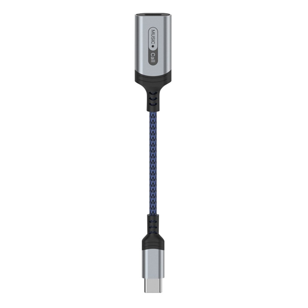 Адаптер для наушников Apple typec to lightning-синий