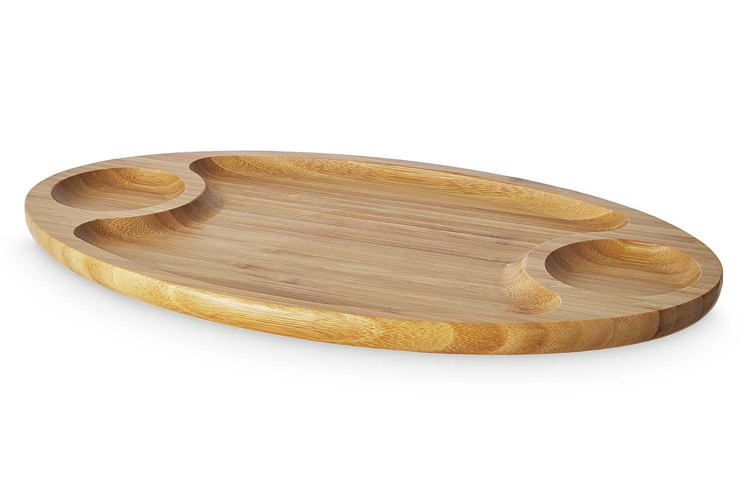 Bamboo Менажница из бамбука натуральный поднос для подачи закусок эко аксессуар