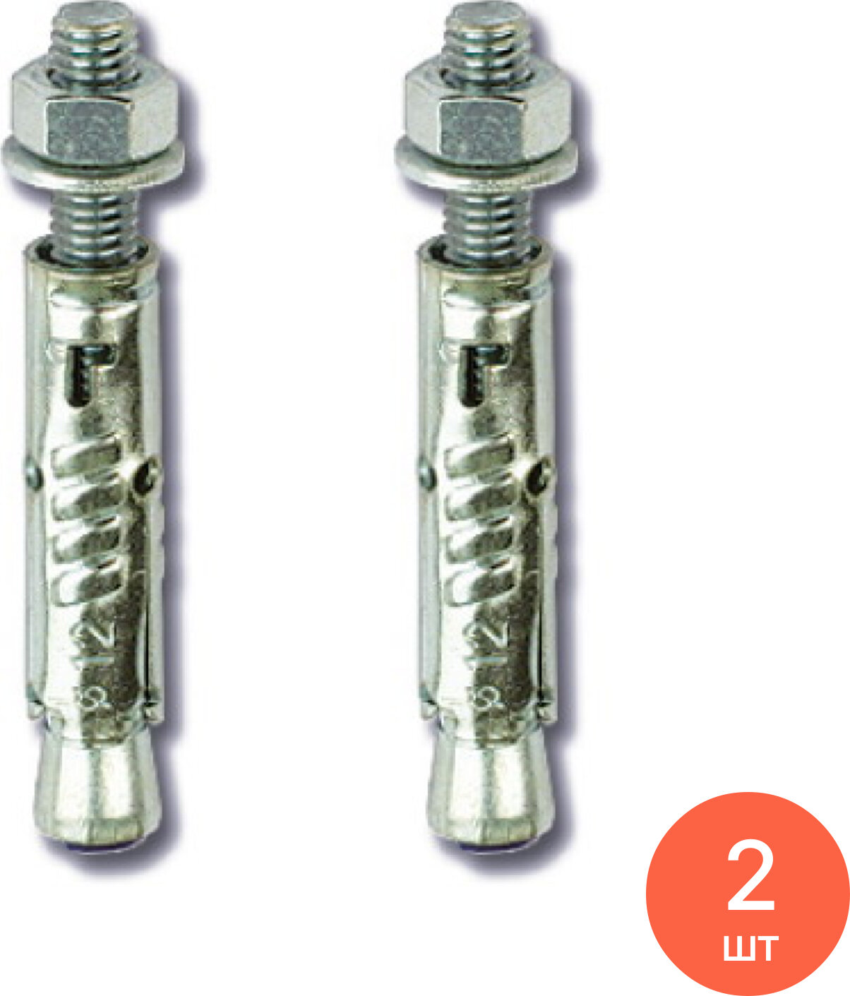 Анкер DKC / ДКС CM441274 стандартный стальной со шпилькой М12, 1шт. / крепеж (комплект из 2 шт)